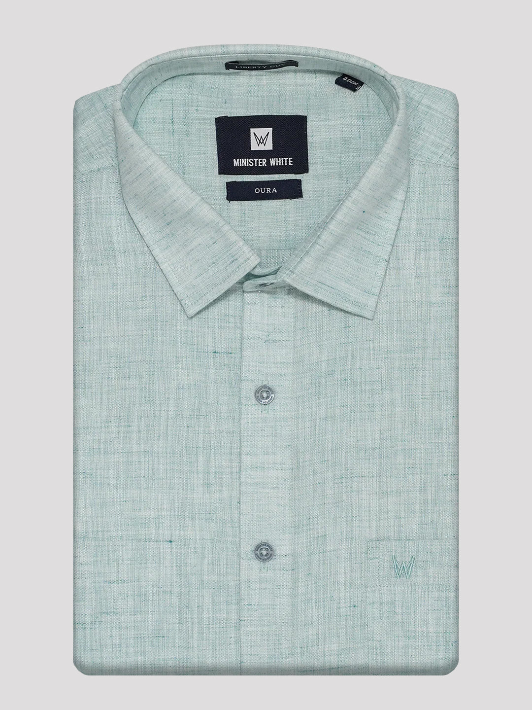 Shop Men's Cotton Regular Fit Mint Color Shirts Online – ministerwhite.com